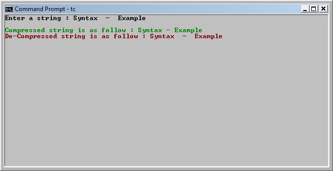 Program To Compress Given String C Programming Examples And Tutorials